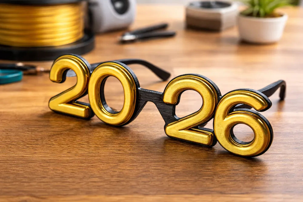 2026 New Years Glasses v1 - Free 3D Print Model - MakerWorld