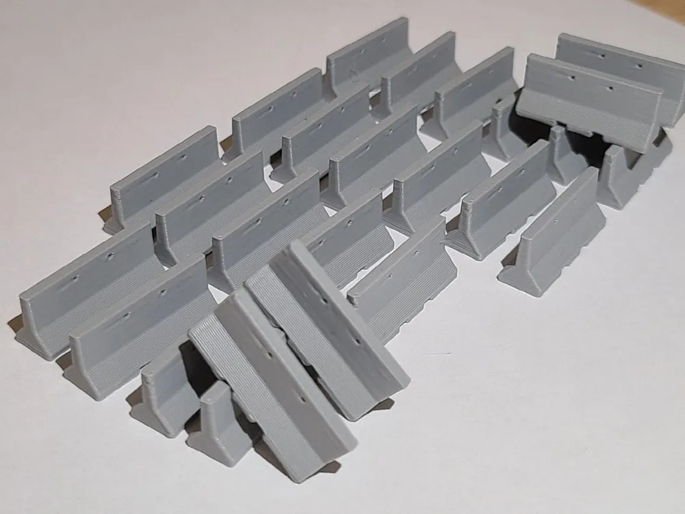 1:87 HO Scale Jersey Highway Barriers - Free 3D Print Model - MakerWorld