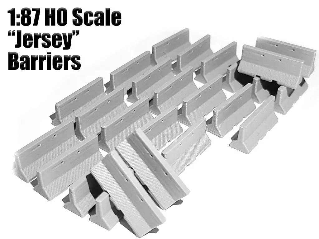 1:87 HO Scale Jersey Highway Barriers - Free 3D Print Model - MakerWorld
