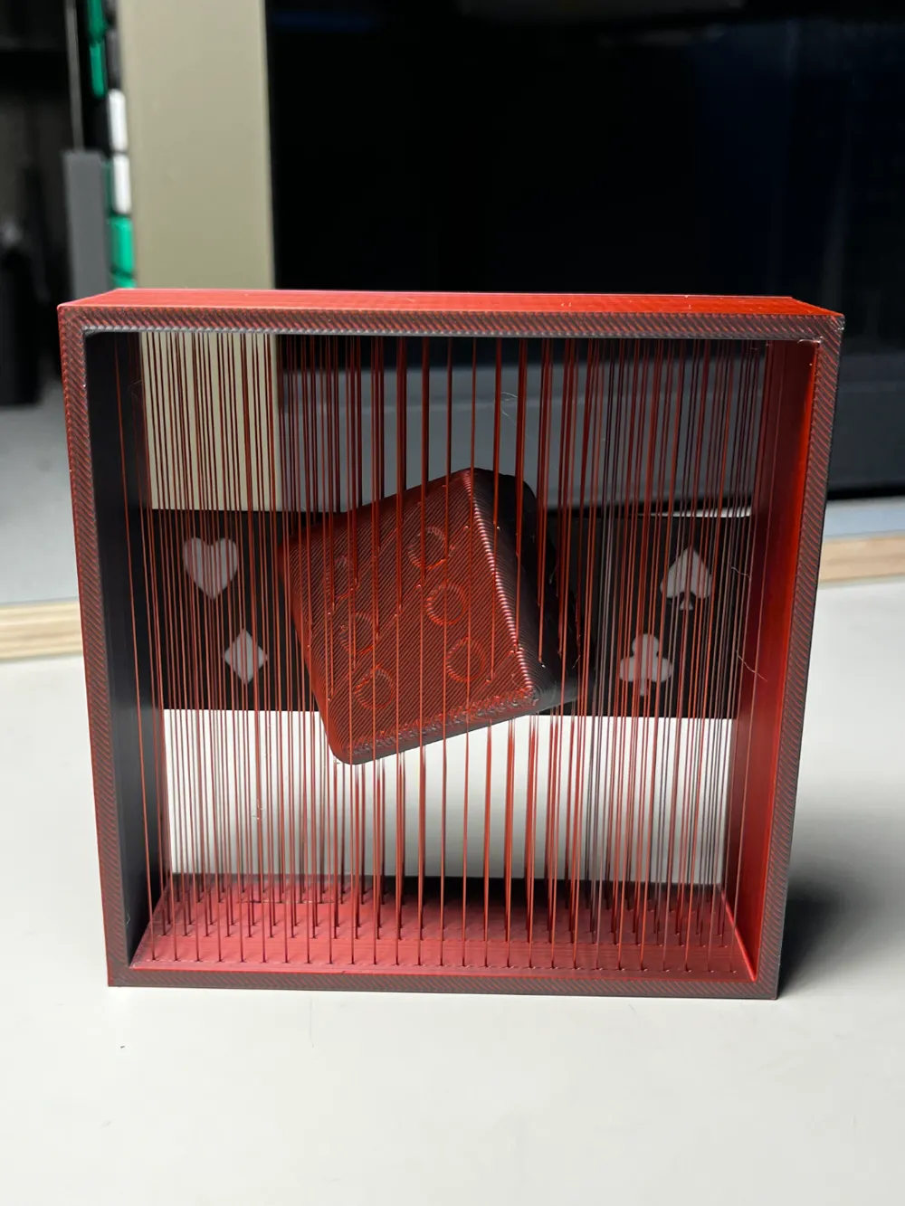 Suspended Dice String Art by dedan83 - MakerWorld