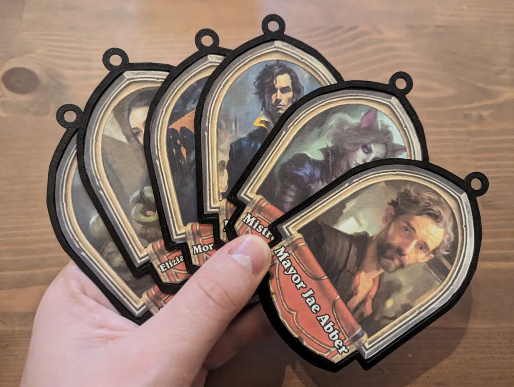 DnD/Hearthstone Character Portrait Holder with Box by iskimo - MakerWorld