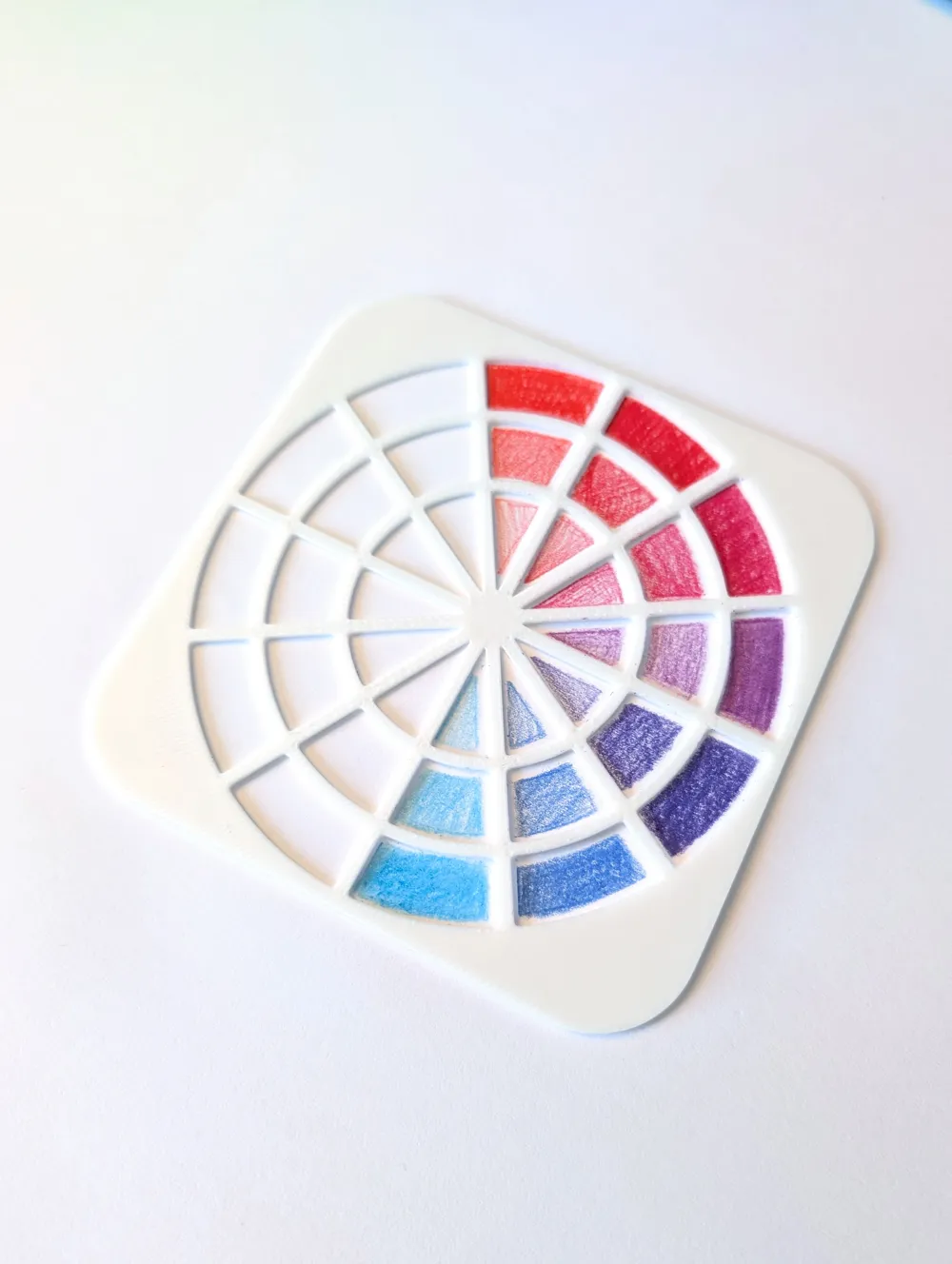 Color Wheel Stencil by Amanda Roos MakerWorld: Download Free 3D Models