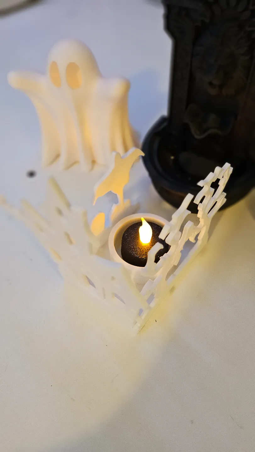 Tea Candle light Haunted house Halloween deco by Tommy Gun - MakerWorld