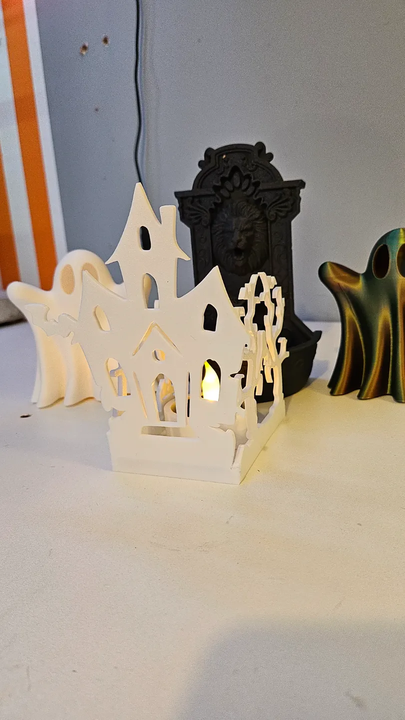 Tea Candle light Haunted house Halloween deco by Tommy GunMakerWorld ...