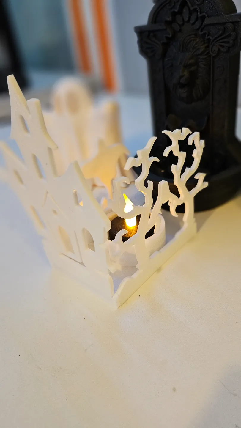 Tea Candle light Haunted house Halloween deco by Tommy GunMakerWorld ...