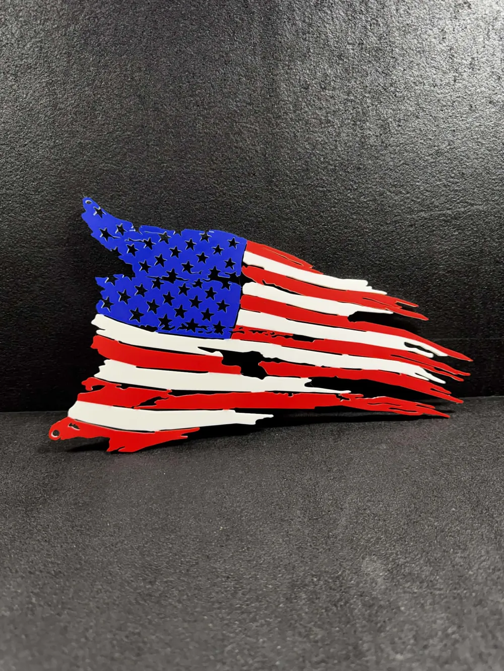 Tattered American Flag - Horizontal Display - Free 3D Print Model ...
