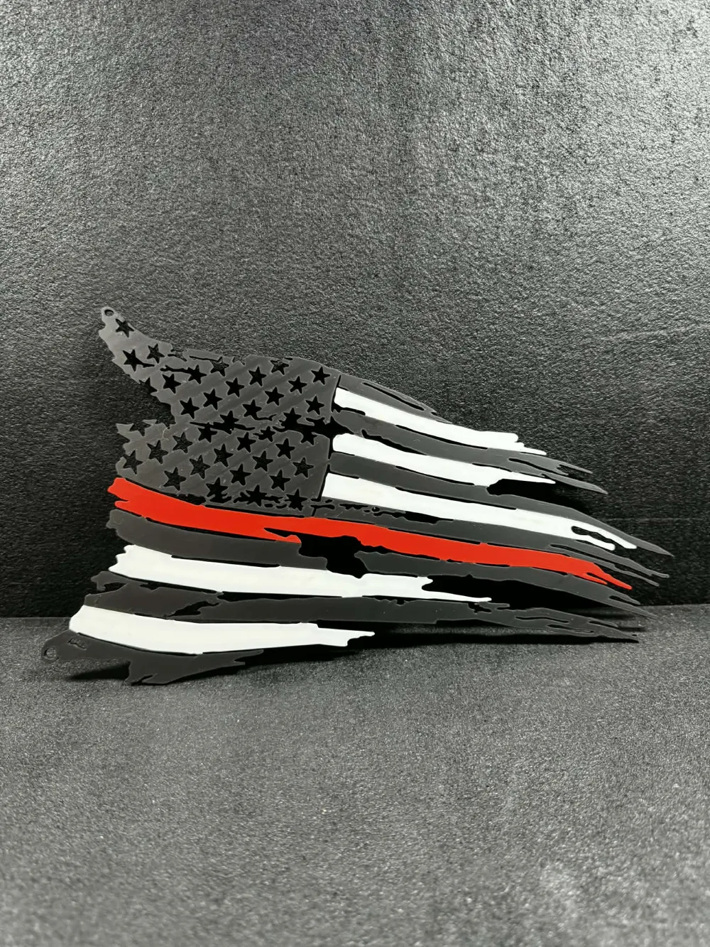 Tattered American Flag - Horizontal Display - Free 3D Print Model ...