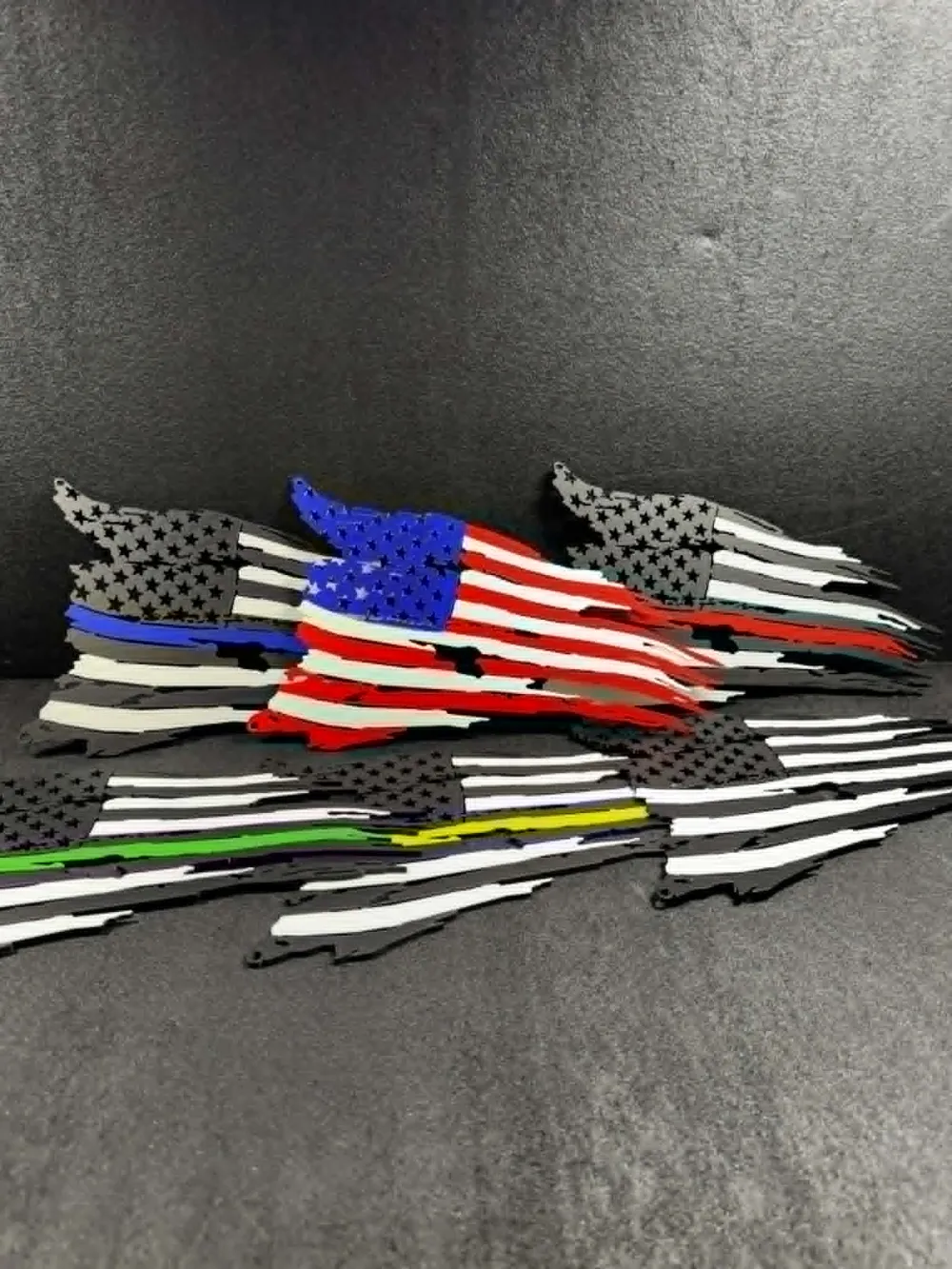 Tattered American Flag - Horizontal Display - Free 3D Print Model ...