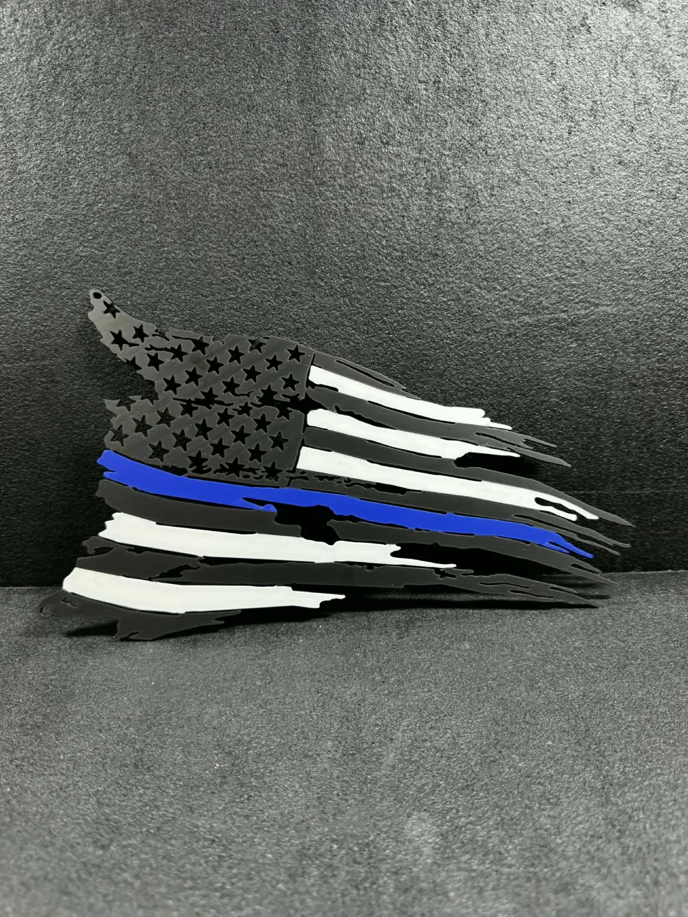 Tattered American Flag - Horizontal Display - Free 3D Print Model ...