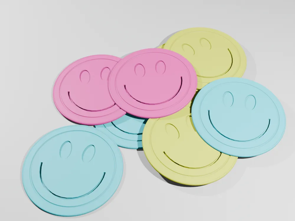Smiley Coasters by Saint 3D MakerWorld: Download Free 3D Models