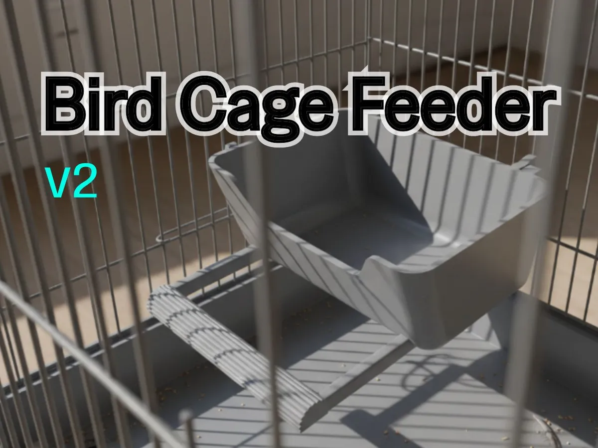 Bird Cage Feeder v2 - Free 3D Print Model - MakerWorld