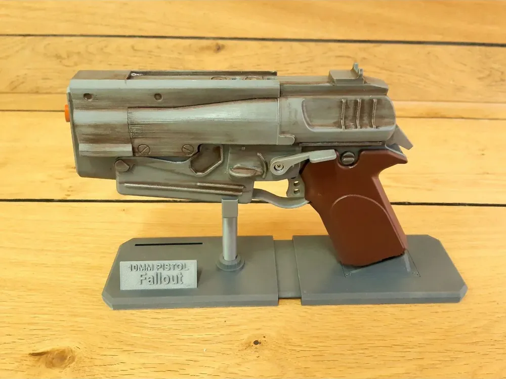 Fallout 10mm Pistol Display Stand by ECreations MakerWorld: Download ...