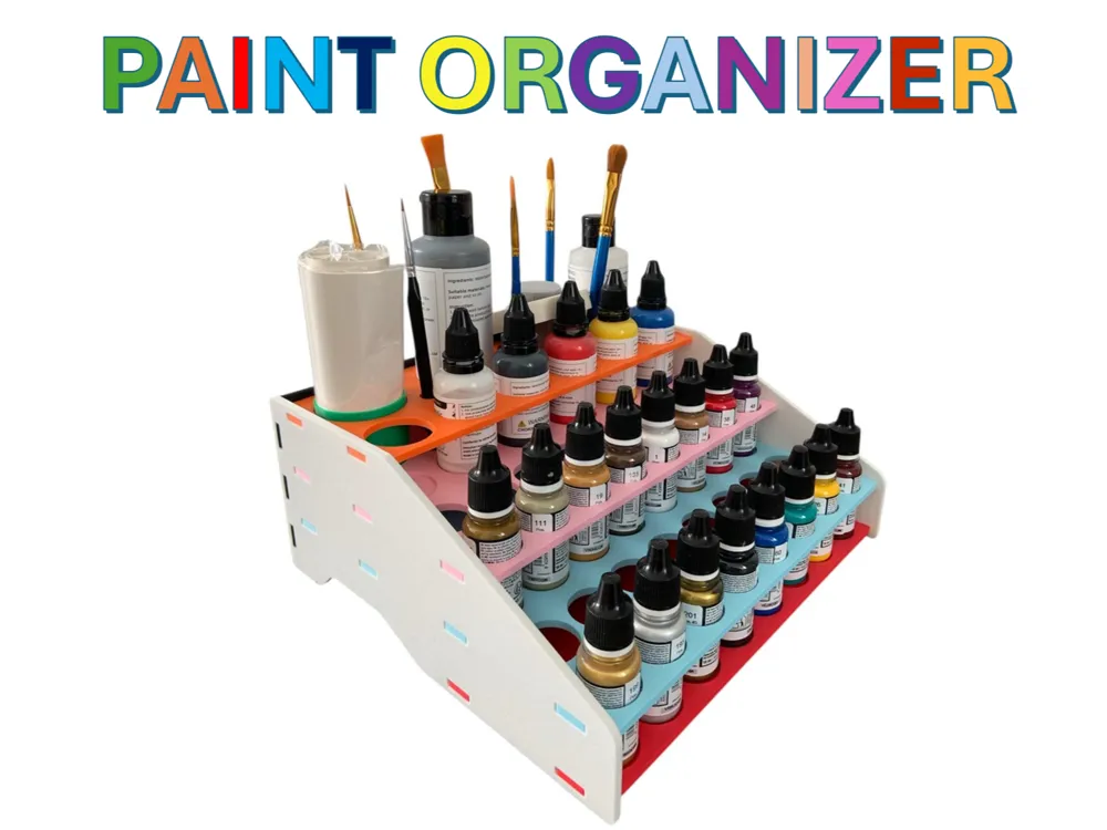 Paint Rack Organizer by DesmoMito - MakerWorld