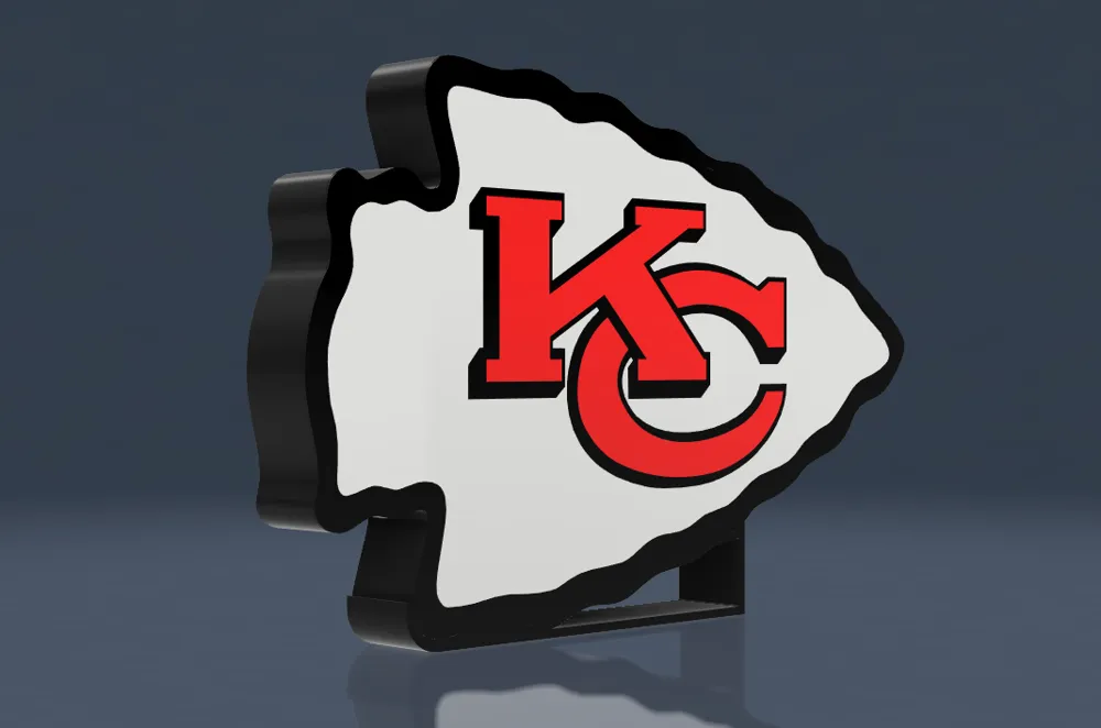 Kansas City Chiefs LED Lamp (Light Box) by NES 3D MakerWorld: Download ...