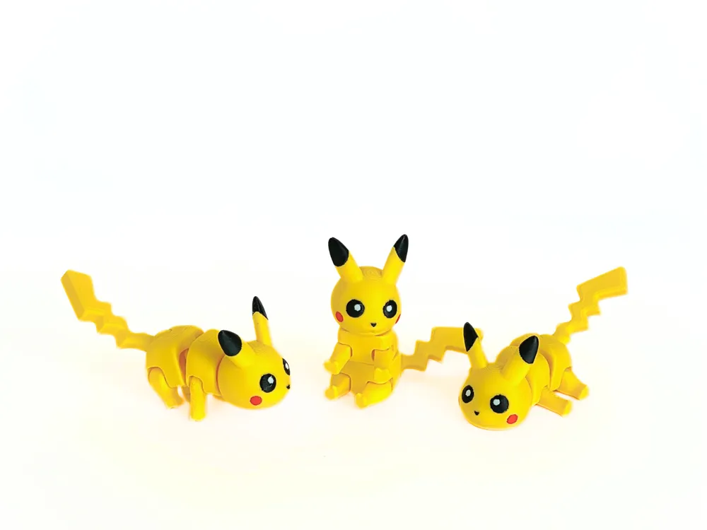 Pikachu - Fully Articulated - Free 3D Print Model - MakerWorld
