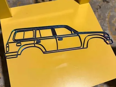 Land Cruiser 80 series Silhouette - Free 3D Print Model - MakerWorld