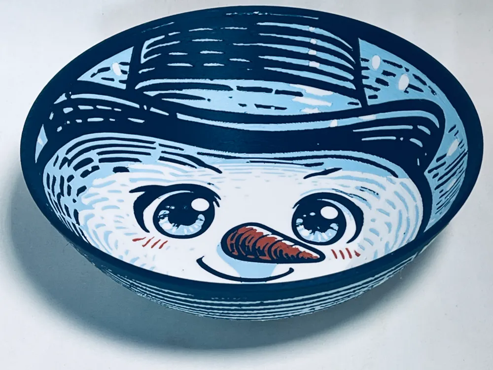 Snowman Bowl - Free 3D Print Model - MakerWorld