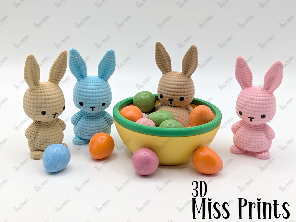 Pequeños cuencos de conejito tejidos por 3dMissPrints - MakerWorld
