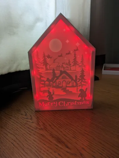 christmas LED shadow box by cruse2382 - MakerWorld