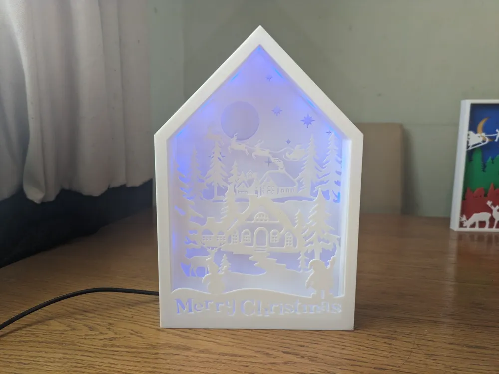 christmas LED shadow box by cruse2382 - MakerWorld