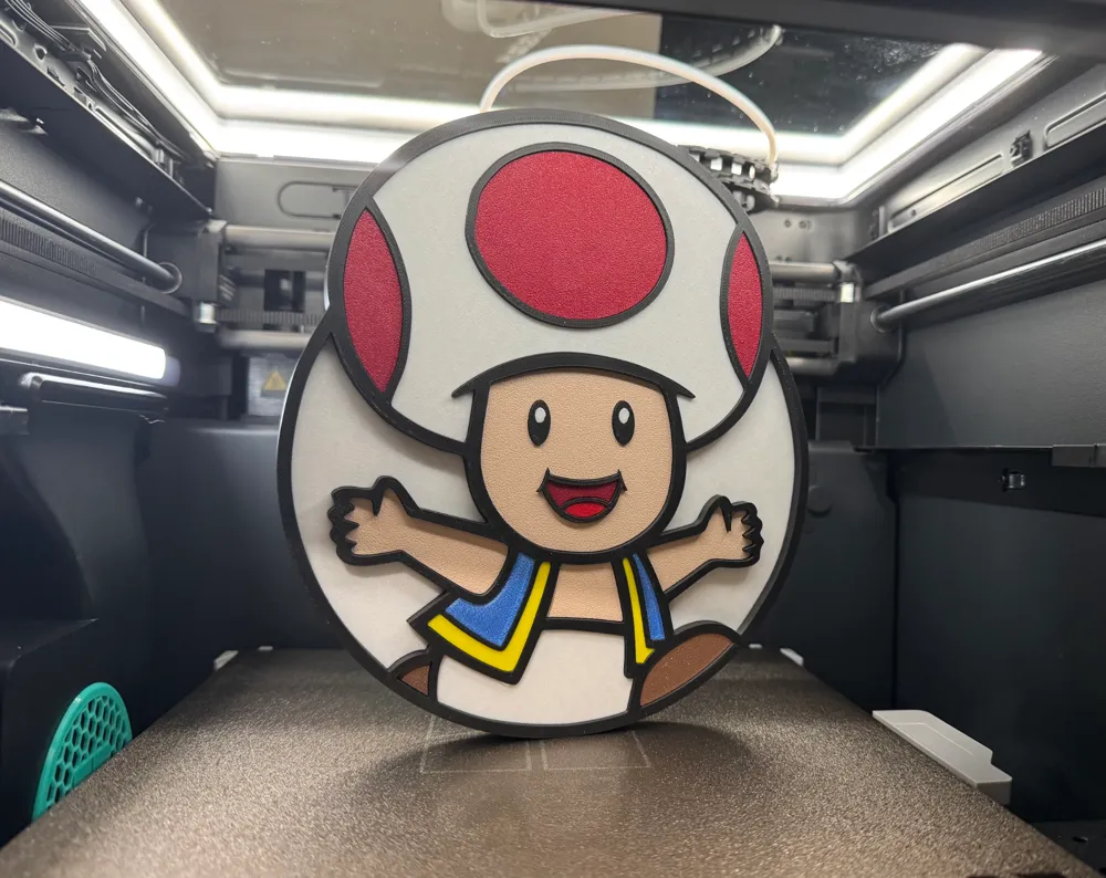 Toad Wall Decor (NO AMS) by ItsBryy3D - MakerWorld