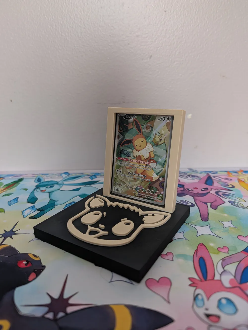 Pokemon Card Display Stand Eevee - Free 3D Print Model - MakerWorld