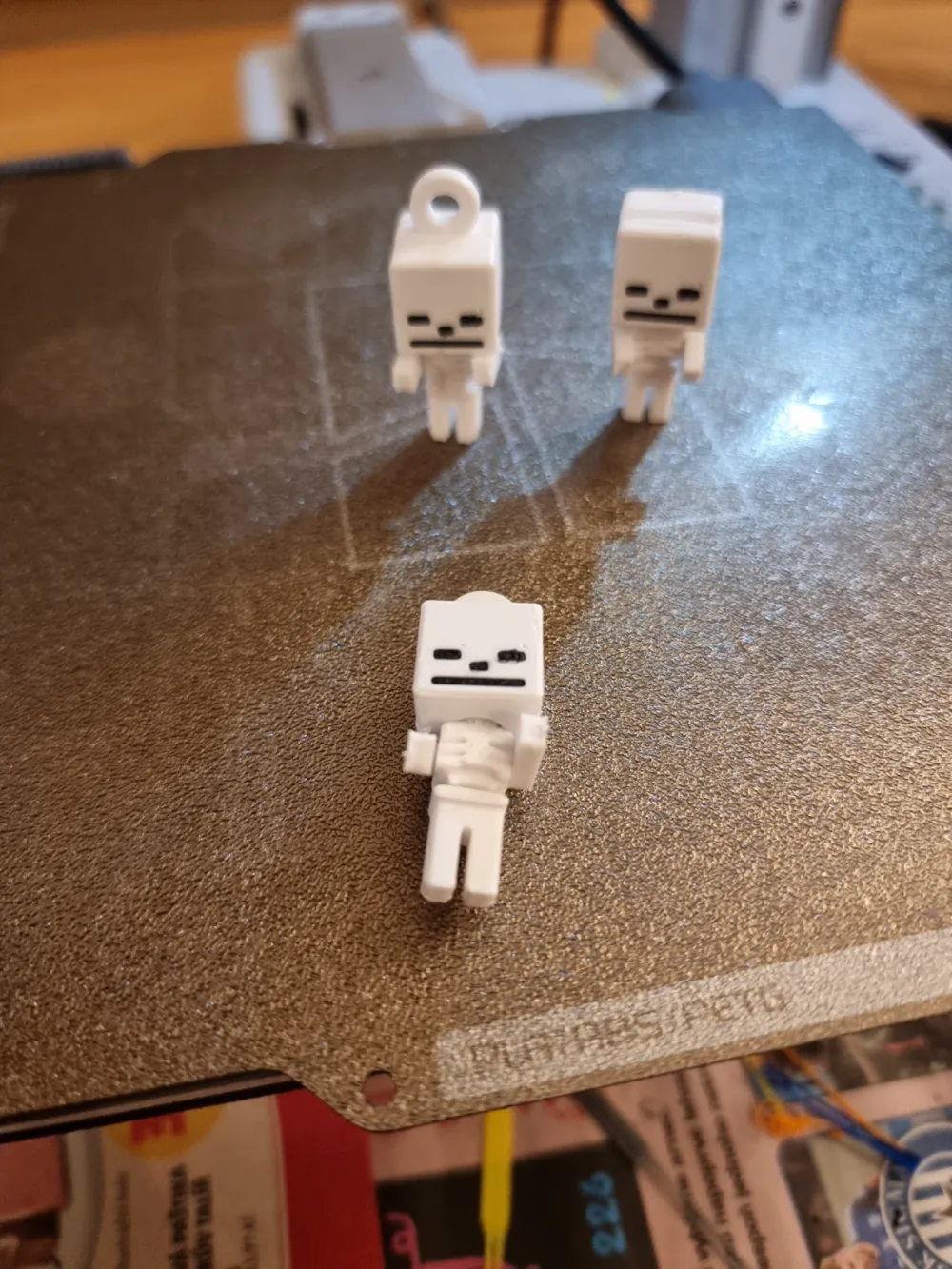 Skeleton keychain minecraft BRICK figure moving by karel2003 - MakerWorld