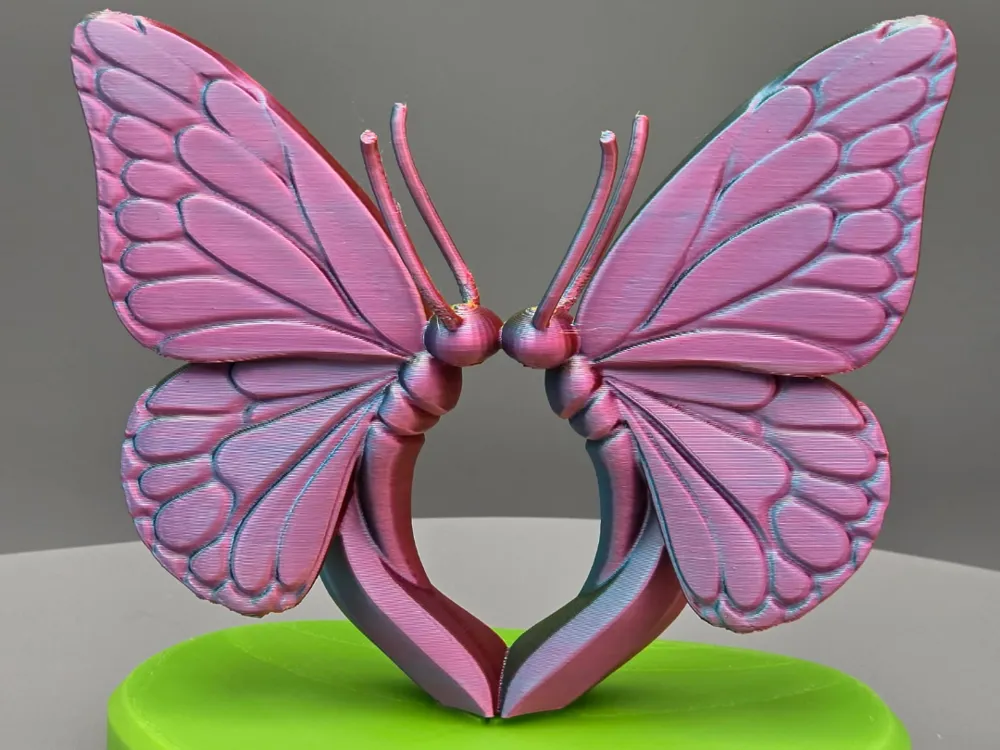 Butterfly Love Sculpture - Free 3D Print Model - MakerWorld