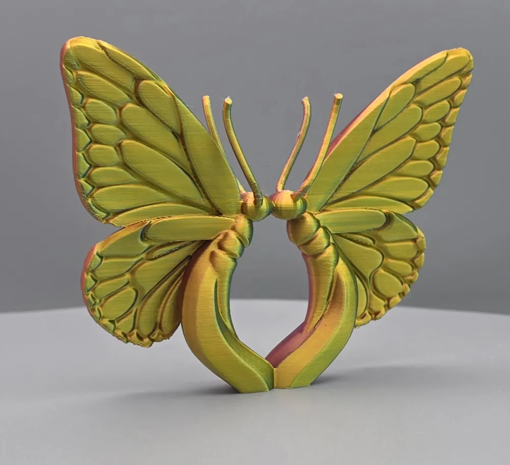 Butterfly Love Sculpture - Free 3D Print Model - MakerWorld