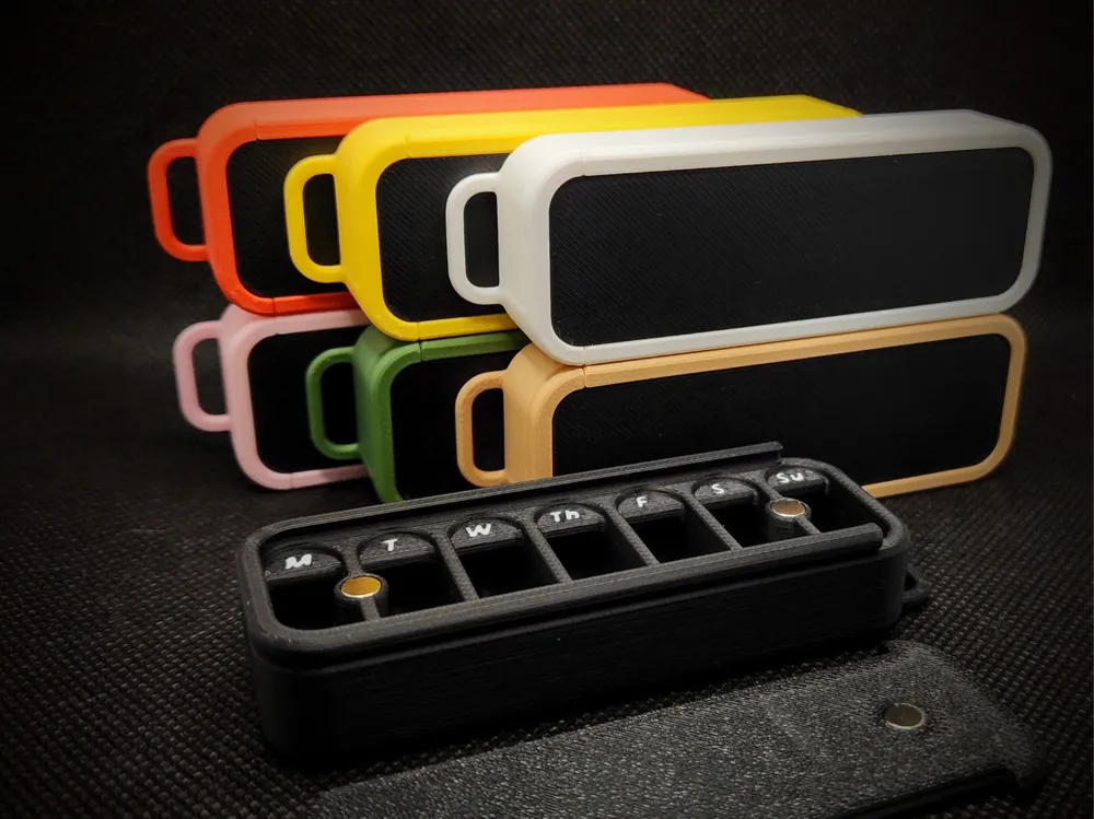 Minimalist Weekly Pill Box - Free 3D Print Model - MakerWorld
