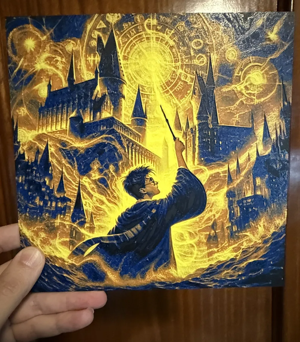 harry potter doing magic hueforge 200x200 by Mysstra hueforge 3Dart ...