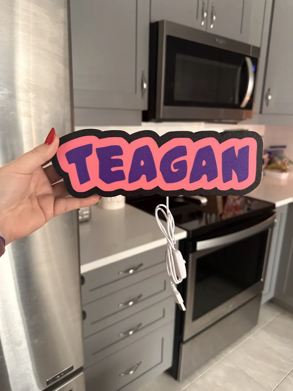 Teagan Name Light Box by DylansLightBoxes - MakerWorld