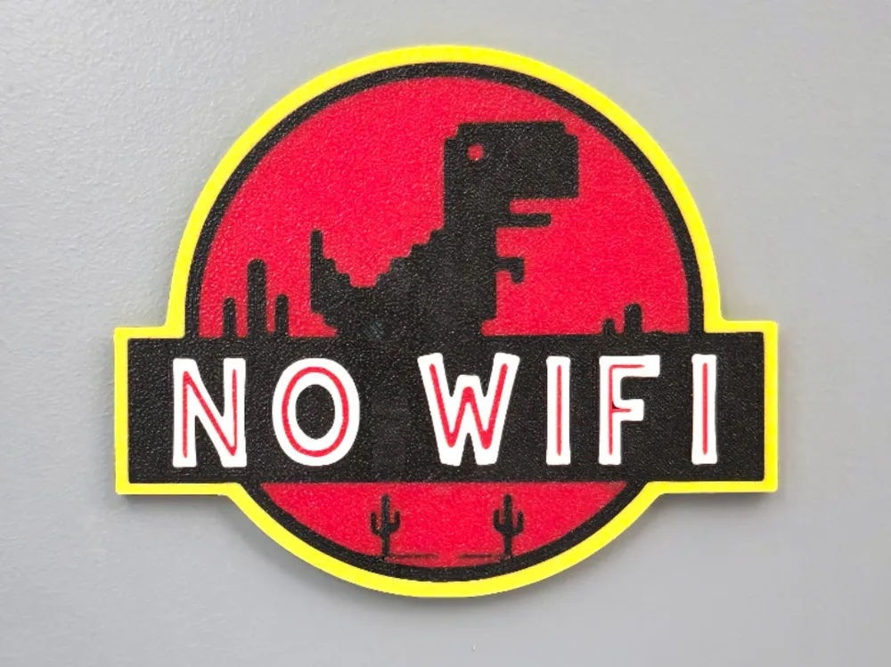 No WiFi Jurassic Park Logo von Relief_StudioFR MakerWorld: Kostenlose ...