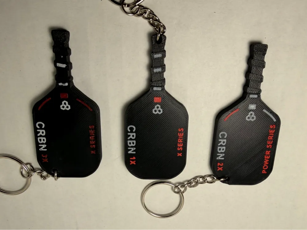 Carbon x1-x3 & Agassi Pickleball Paddle Keychain - Free 3D Print Model ...
