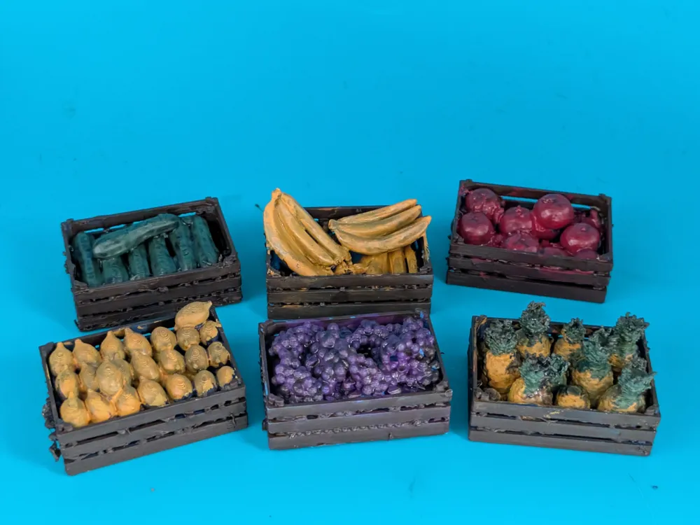 detailed fruit baskets by StoneRock MakerWorld: Download Free 3D Models
