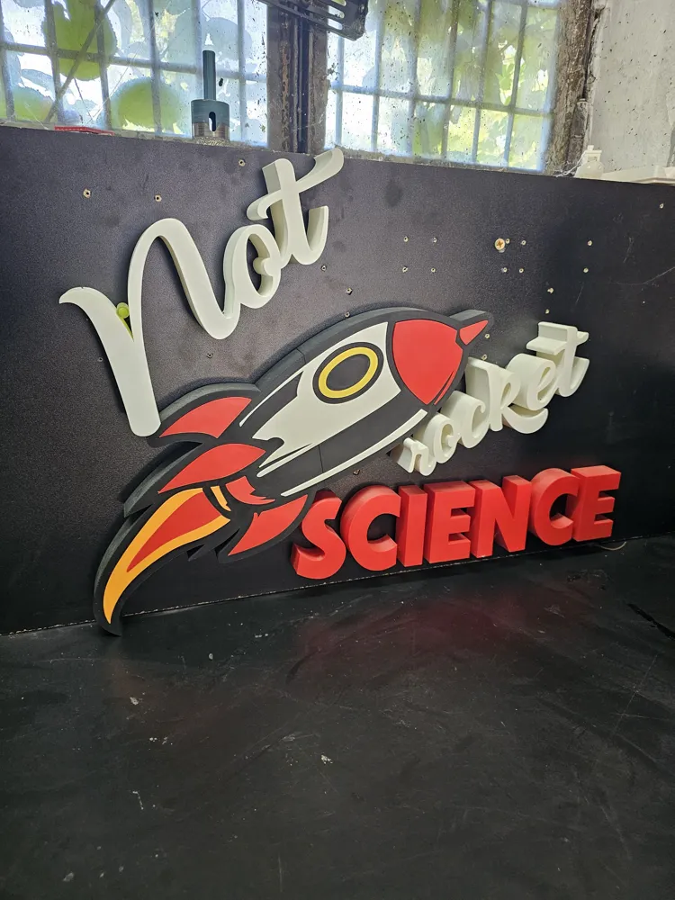 Not Rocket Science Workshop Logo - Free 3D Print Model - MakerWorld