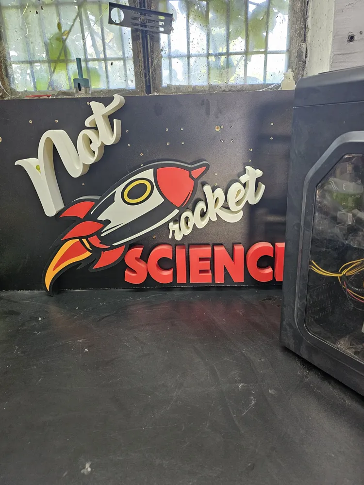 Not Rocket Science Workshop Logo - Free 3D Print Model - MakerWorld