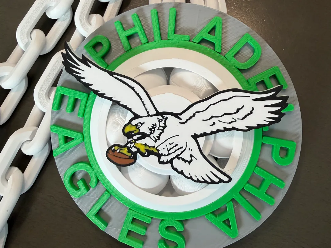 Philadelphia Eagles - old logo spinning chain - Free 3D Print Model ...