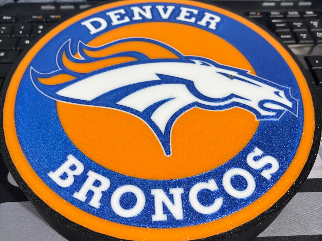 denver broncos light box - Free 3D Print Model - MakerWorld