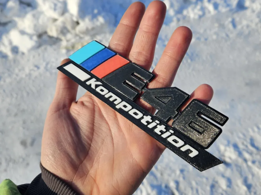 BMW E46 Kompotition emblem - Free 3D Print Model - MakerWorld