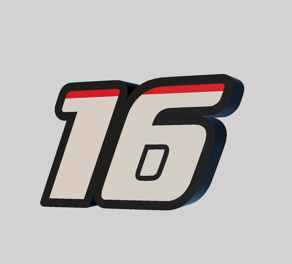 Ferrari Charles Leclerc Number 16 Lightbox Light box Led F1 Logo Wall ...