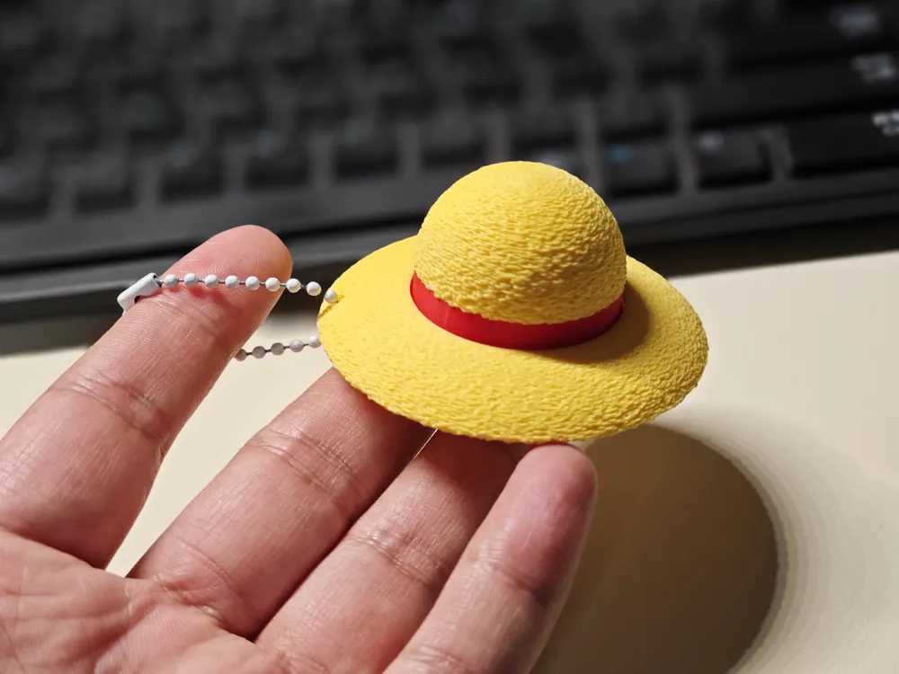 One Piece Luffy's Straw Hat Clicker Pendant - Free 3D Print Model ...