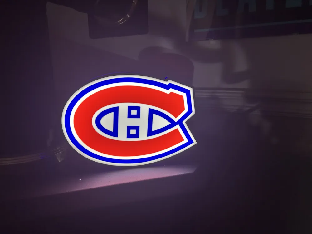 Monteal Canadiens Habs Light Box - Free 3D Print Model - MakerWorld