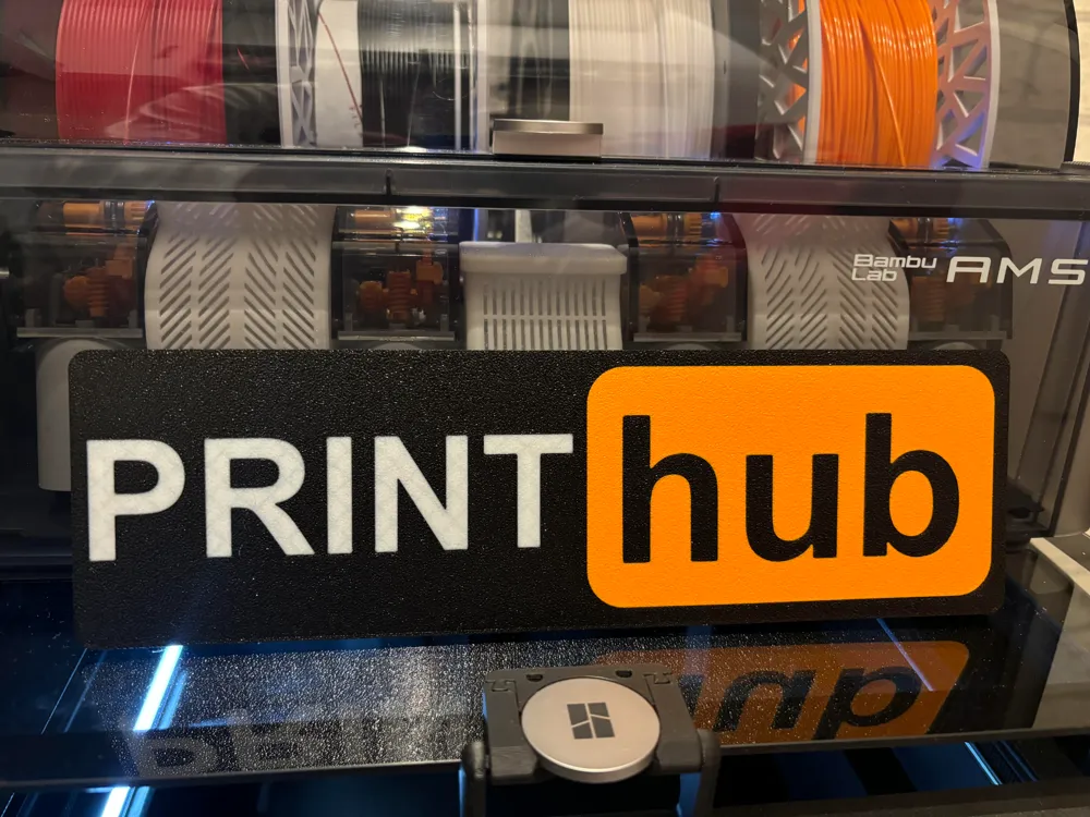 Printhub sign by MODELU. - MakerWorld