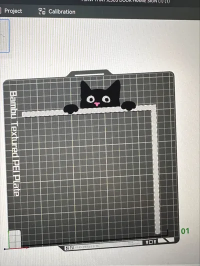 ADORABLE PEEKING CAT DOOR FRAME SIGN by Infinity 3D Prints - MakerWorld