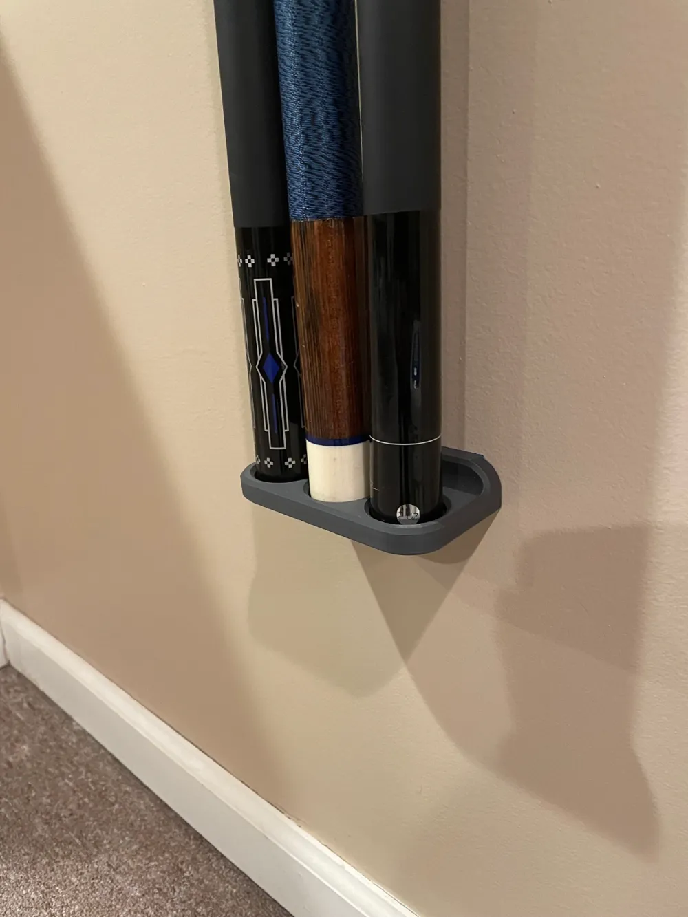 Pool Cue Wall Holder - Free 3D Print Model - MakerWorld