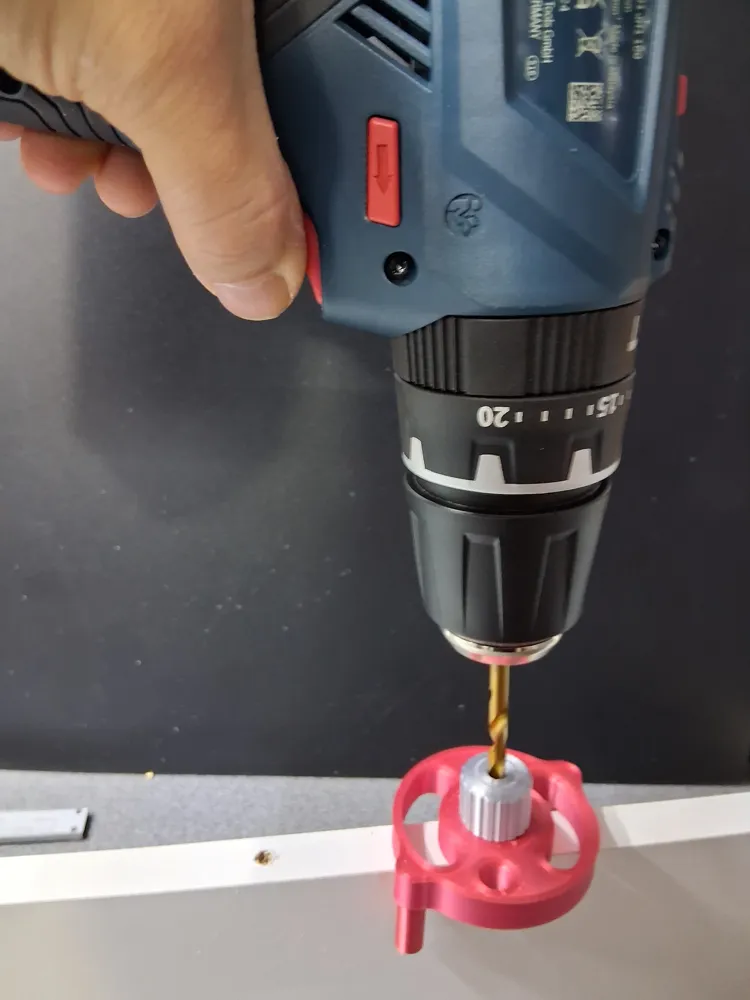 Drill Guide for Board Center - Free 3D Print Model - MakerWorld
