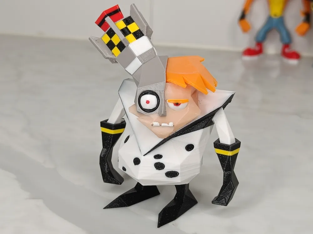 Crash Bandicoot inspired low poly retro Dr Ngin by Namiiria - MakerWorld