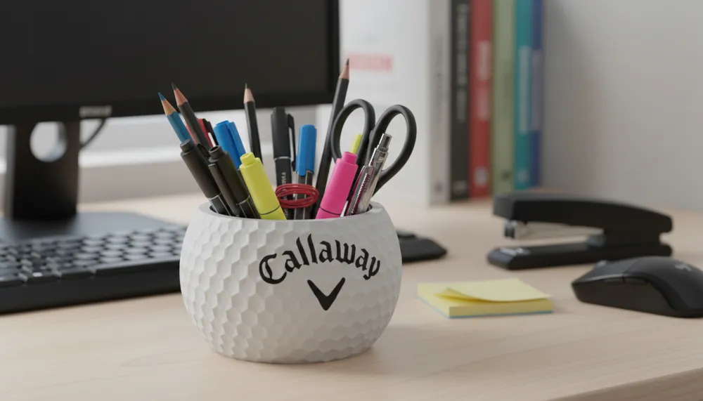 Callaway Golf Ball Pen Pot / Desk Organiser - Free 3D Print Model ...
