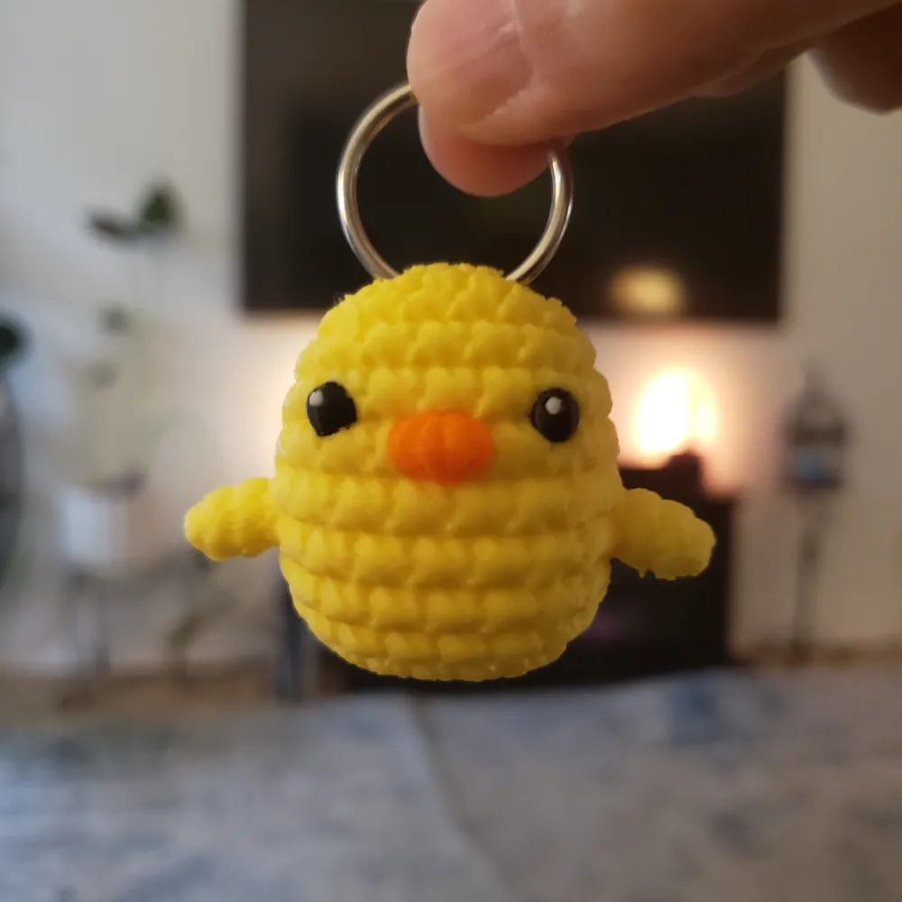 Crochet Amigurumi Chick keychain (inspired by the Woobles) by VRsculpts ...